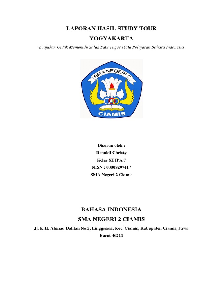 Laporan Hasil Study Tour Ke Yogyakarta Pdf