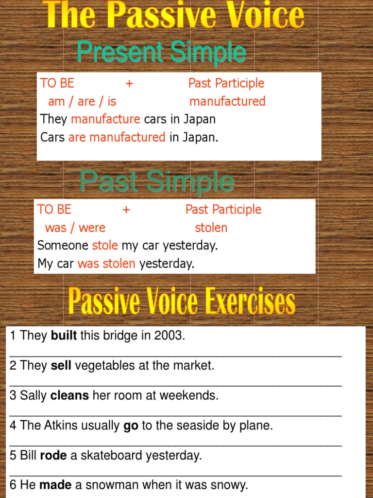 Passive Voice Exercises | PDF