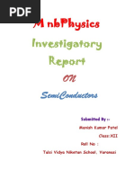 Project On Semiconductors | PDF | Semiconductors | Band Gap