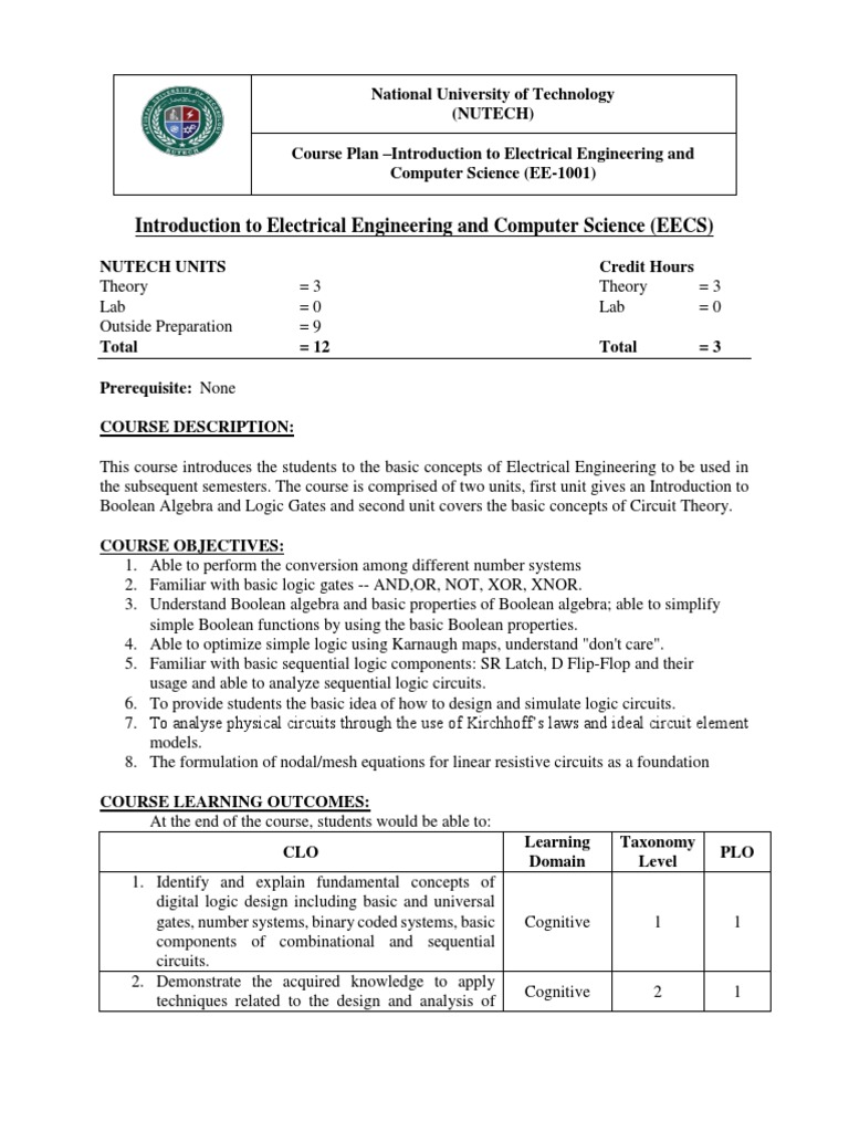 Introduction To EECS | PDF | Electronic Circuits | Logic Gate