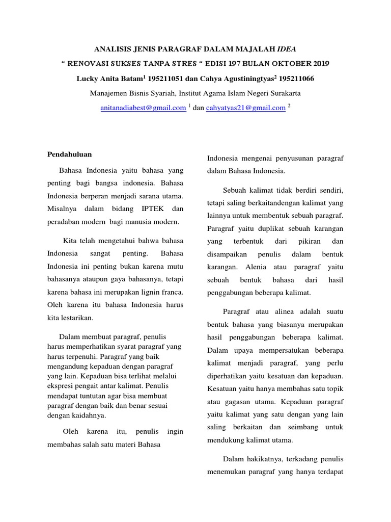 Contoh Mini Riset Majalah | PDF