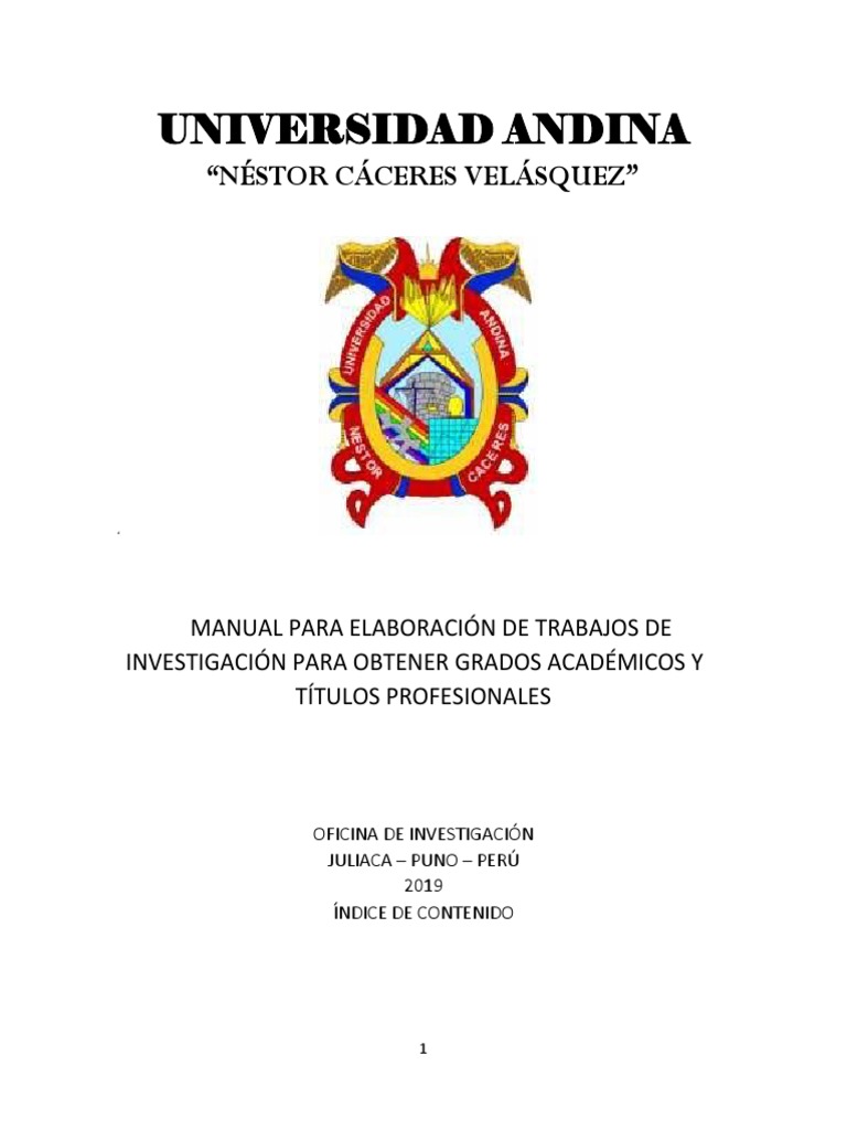 Manual - v1 Uancv WORD | PDF | Validez (Estadísticas) | Titulo academico