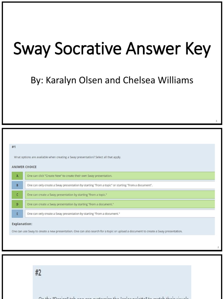 Socrative Assessment Answer Key | PDF