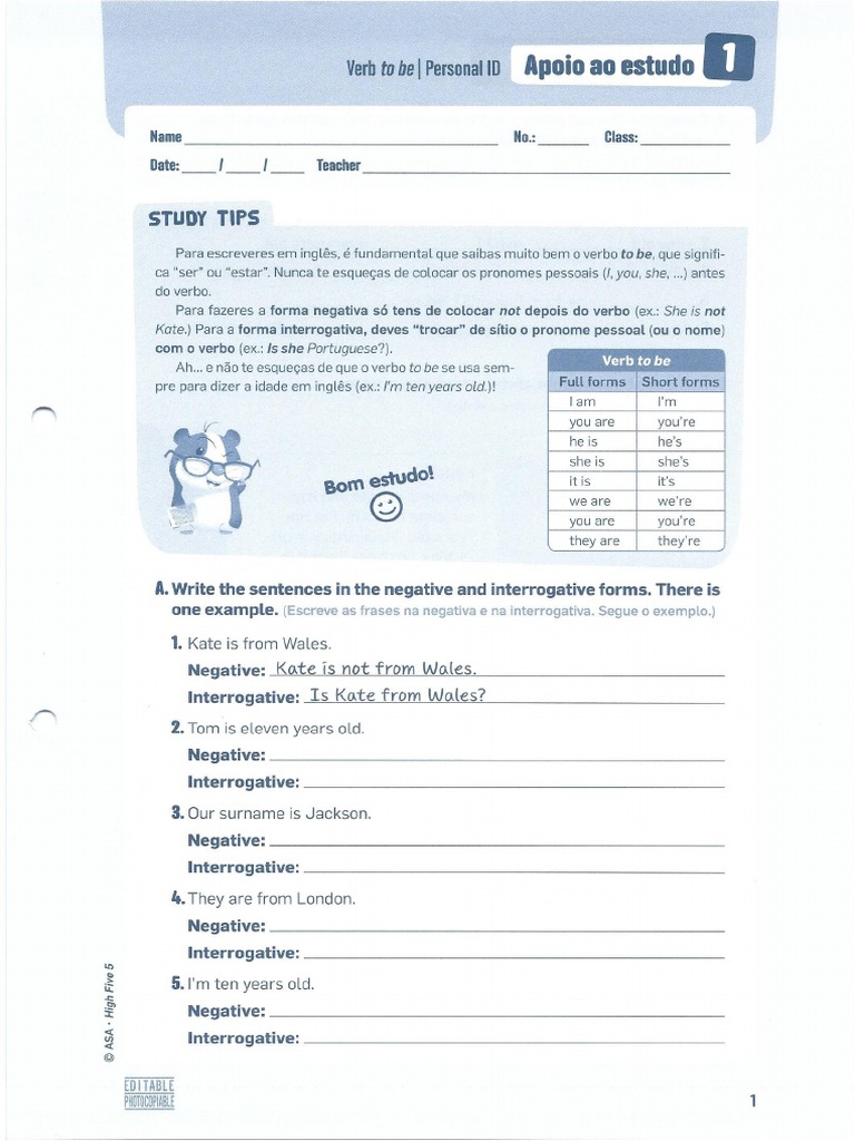 High Five 5 - Apoio Ao Estudo PDF | PDF
