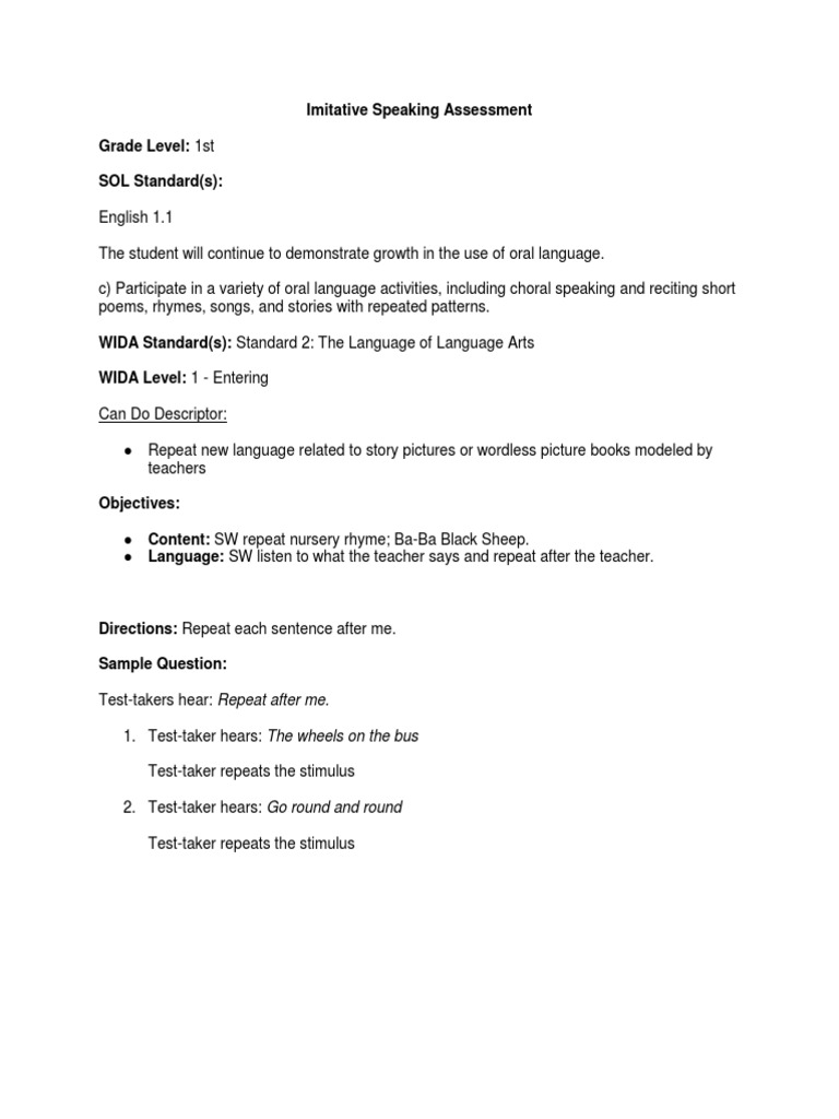 Speaking - Portfolio | PDF | Language Arts & Discipline