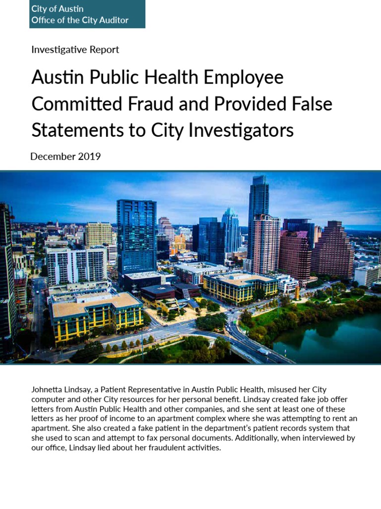 APH Fraud Report | PDF | Making False Statements | Fraud