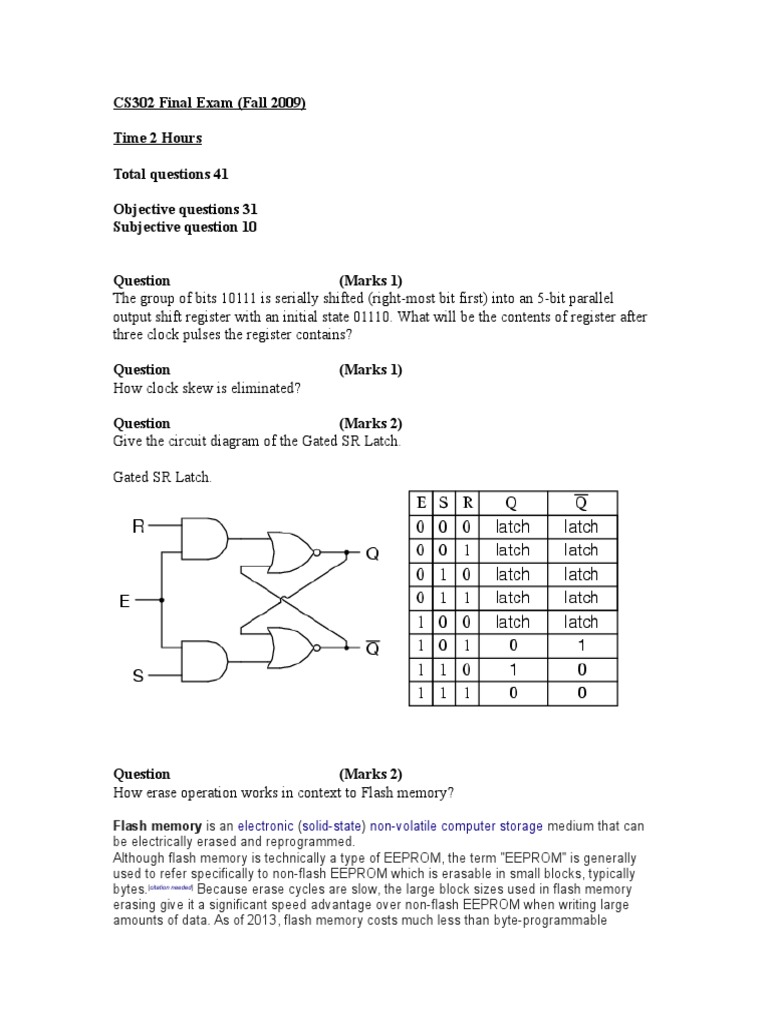 cs302 Fall 2009 | PDF | Dynamic Random Access Memory | Random Access Memory