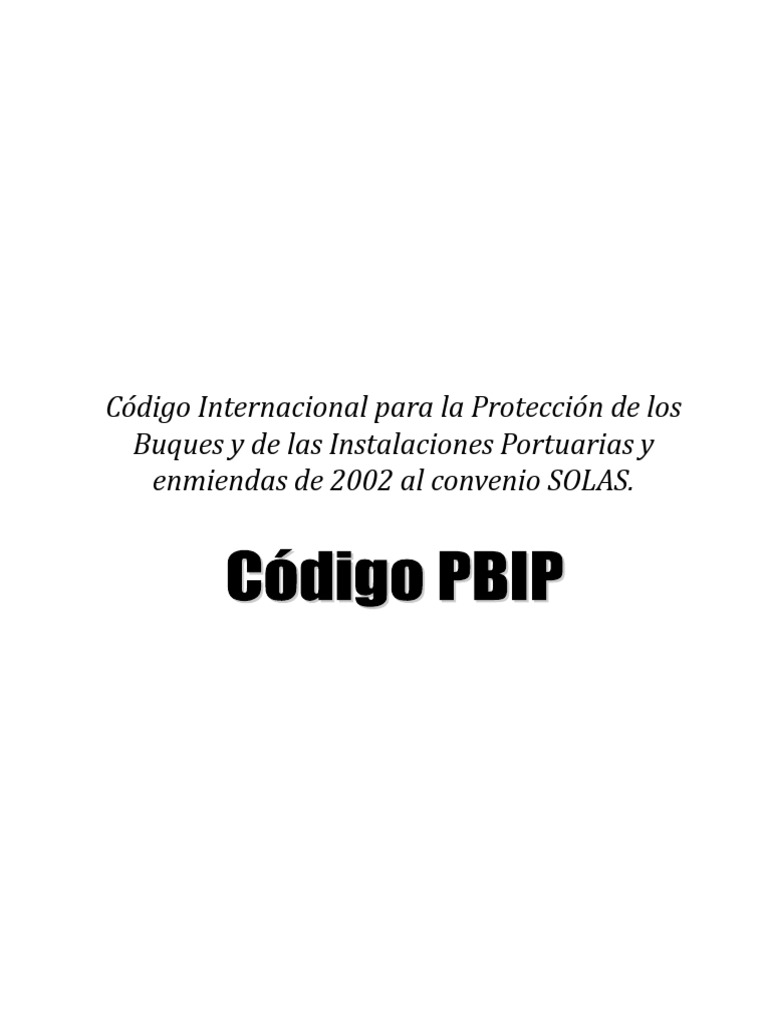 Codigo Pbip Definitivo 2013 | PDF | Transporte