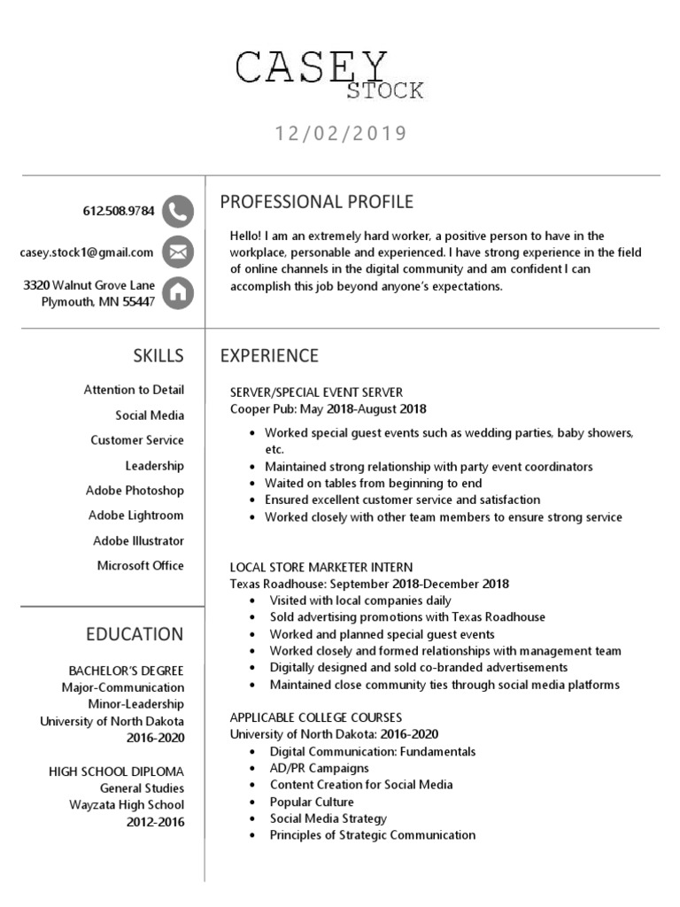 Resume For Moa Job | PDF | Social Media | Popular Culture & Media Studies