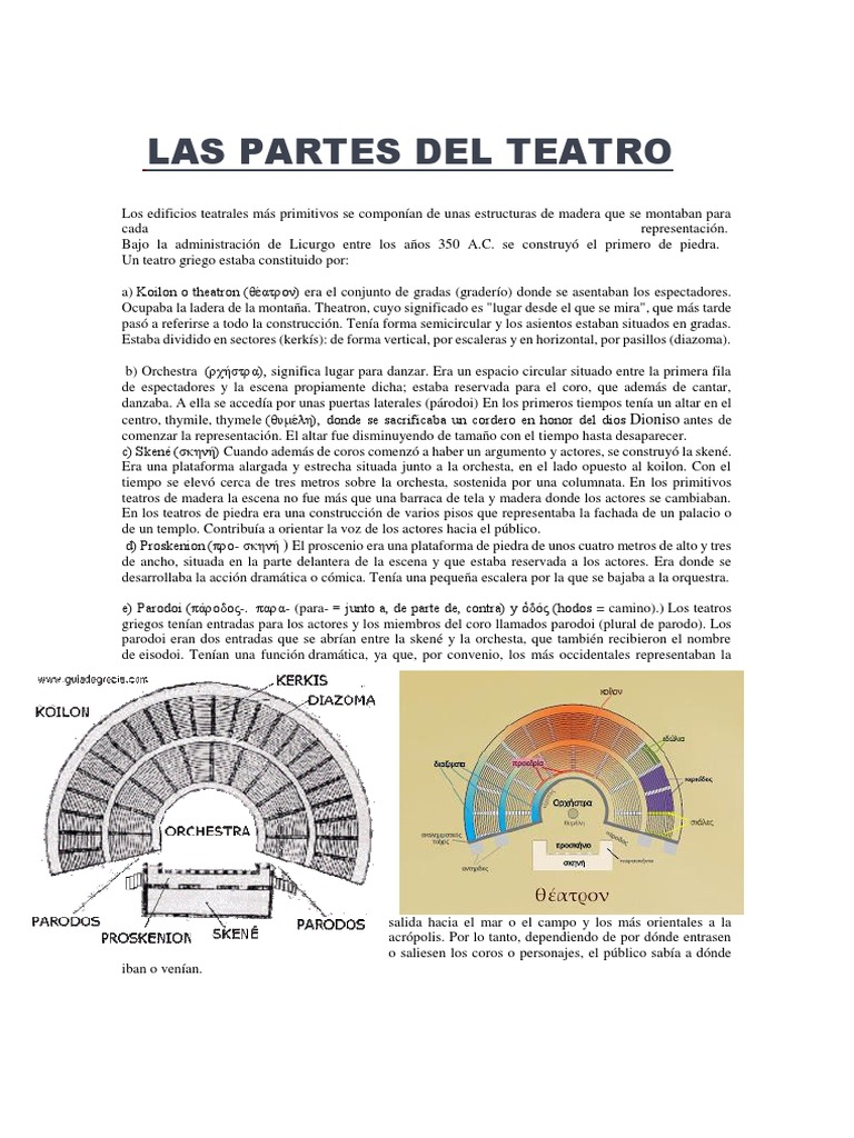 Partes Del Teatro | PDF | Teatro | Entretenimiento (general)