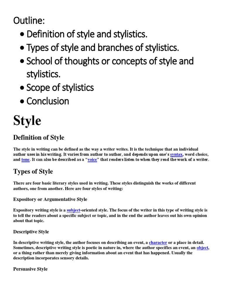 Style and Stylistics | PDF | Linguistics | Symbols