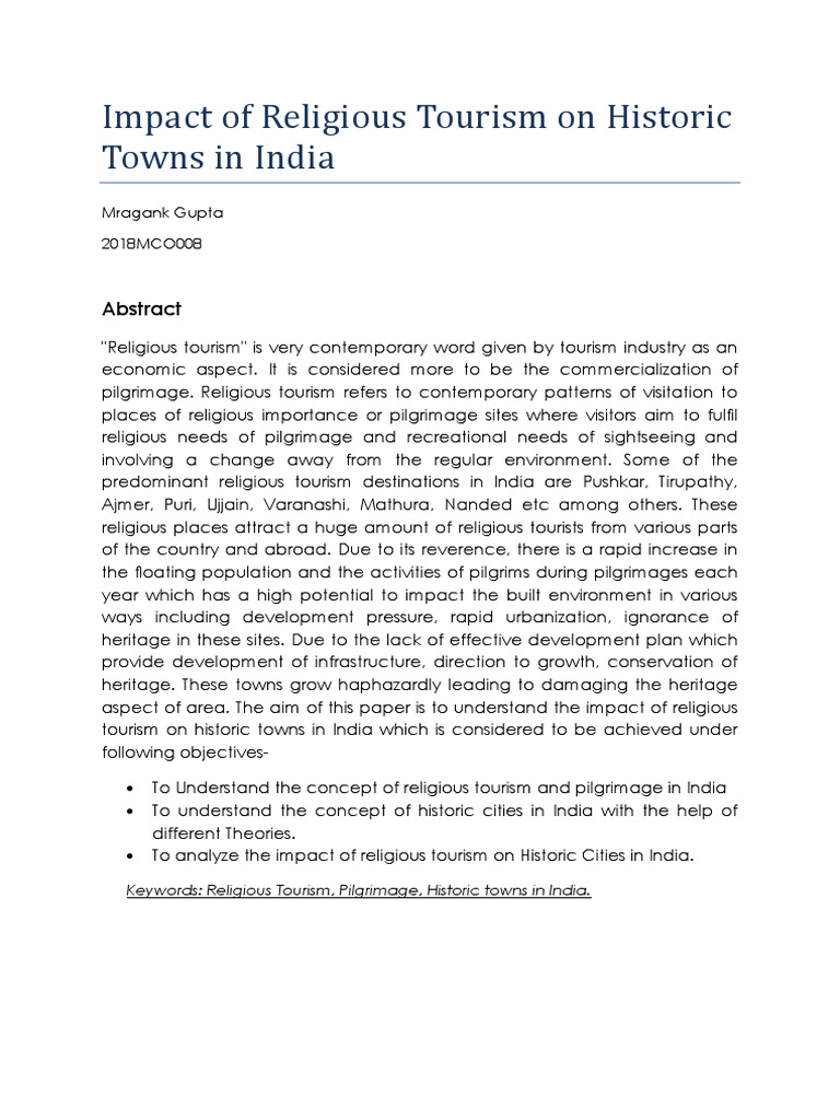 Religious Tourism | PDF | Pilgrimage | Tourism