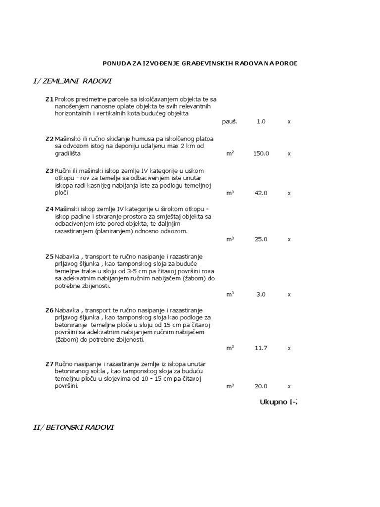PONUDA - Primjer | PDF