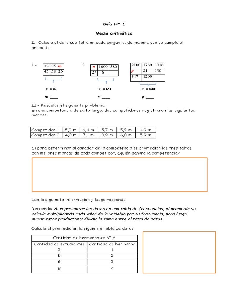Guía Estadística 7 Básico | PDF