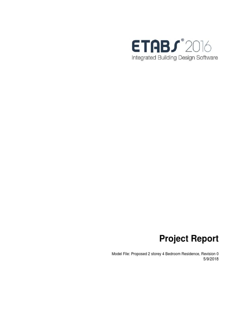Etabs Project Report Pdf Concrete Beam Structure