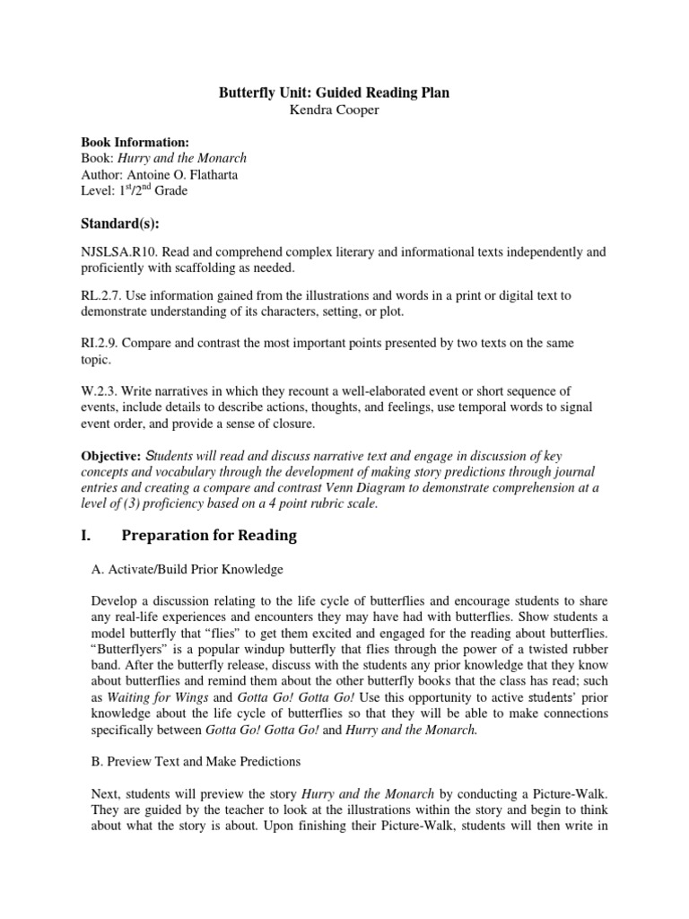 Guided Reading Plan | PDF | Reading Comprehension | Narrative