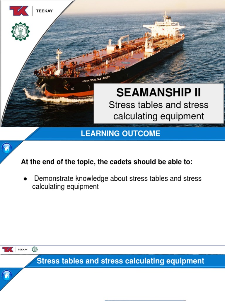 Ship Stress Tables and Equipment Guide | PDF | Stress (Mechanics) | Ships