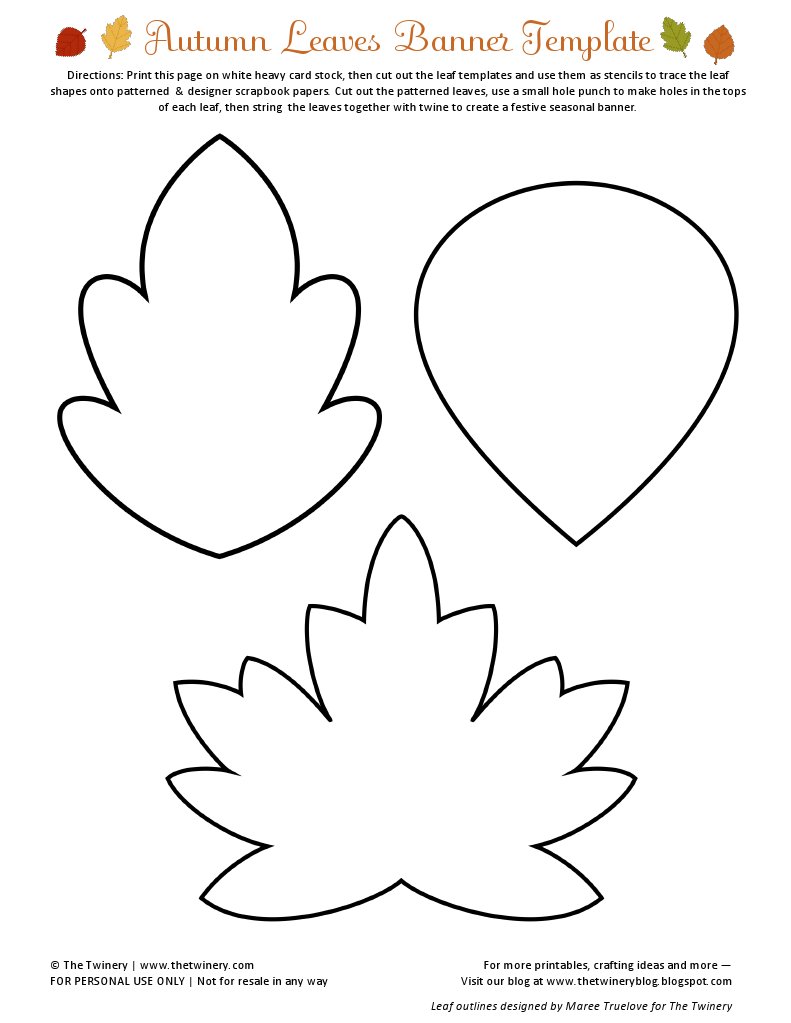 Leaf Shapes To Cut Out