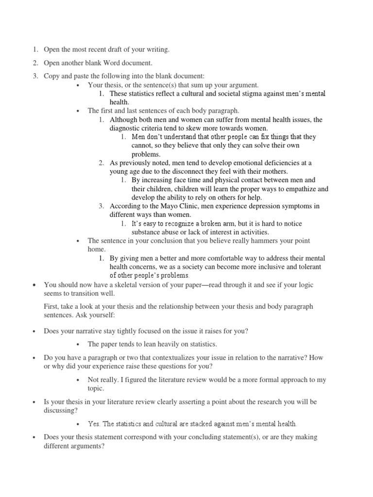 Reverse Outline | PDF | Argument | Statistics