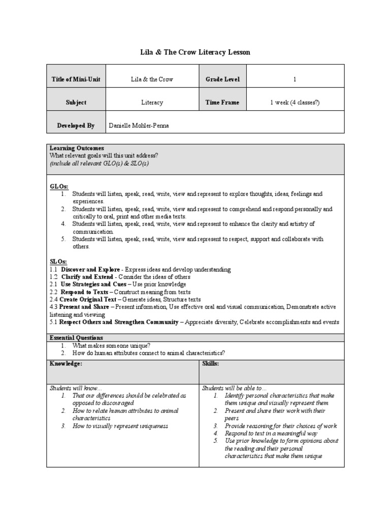 Lila The Crow | PDF | Cognition | Psychological Concepts