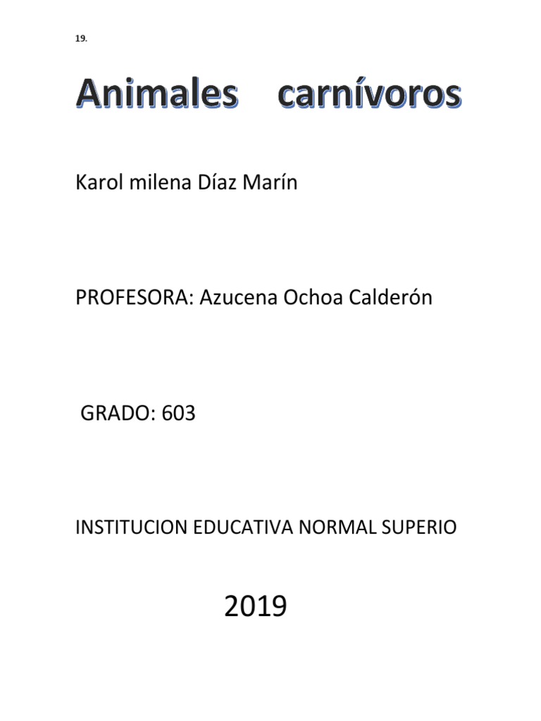 Características de animales carnívoros | PDF | Coyote | León