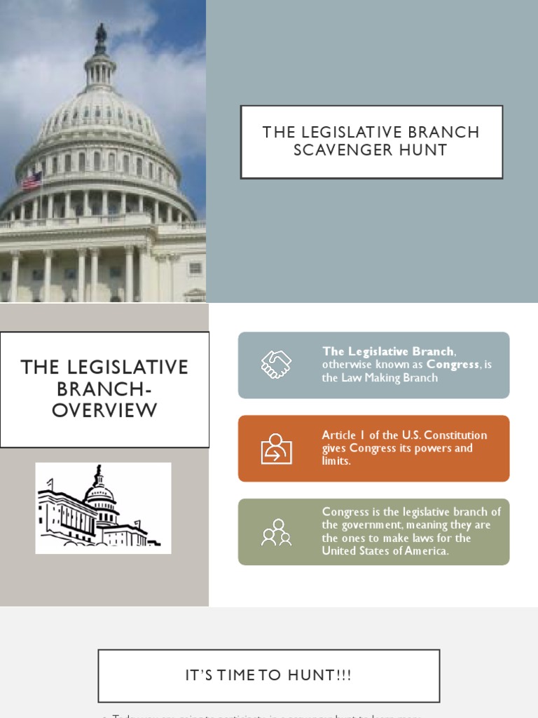 Legislative Branch Scavenger Hunt | PDF | United States Congress ...