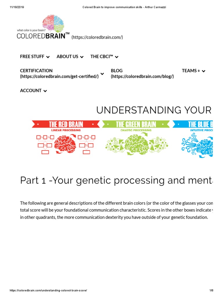 Colored Brain | PDF | Information | Brain