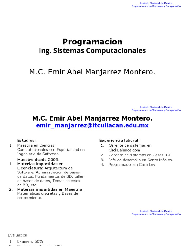 ITC - Fundamentos de Programación PDF | PDF | Lenguaje de programación ...
