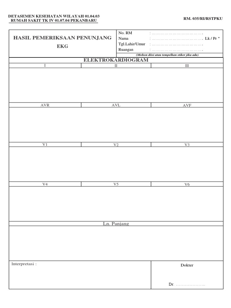 RM 35 Lembar Ekg | PDF