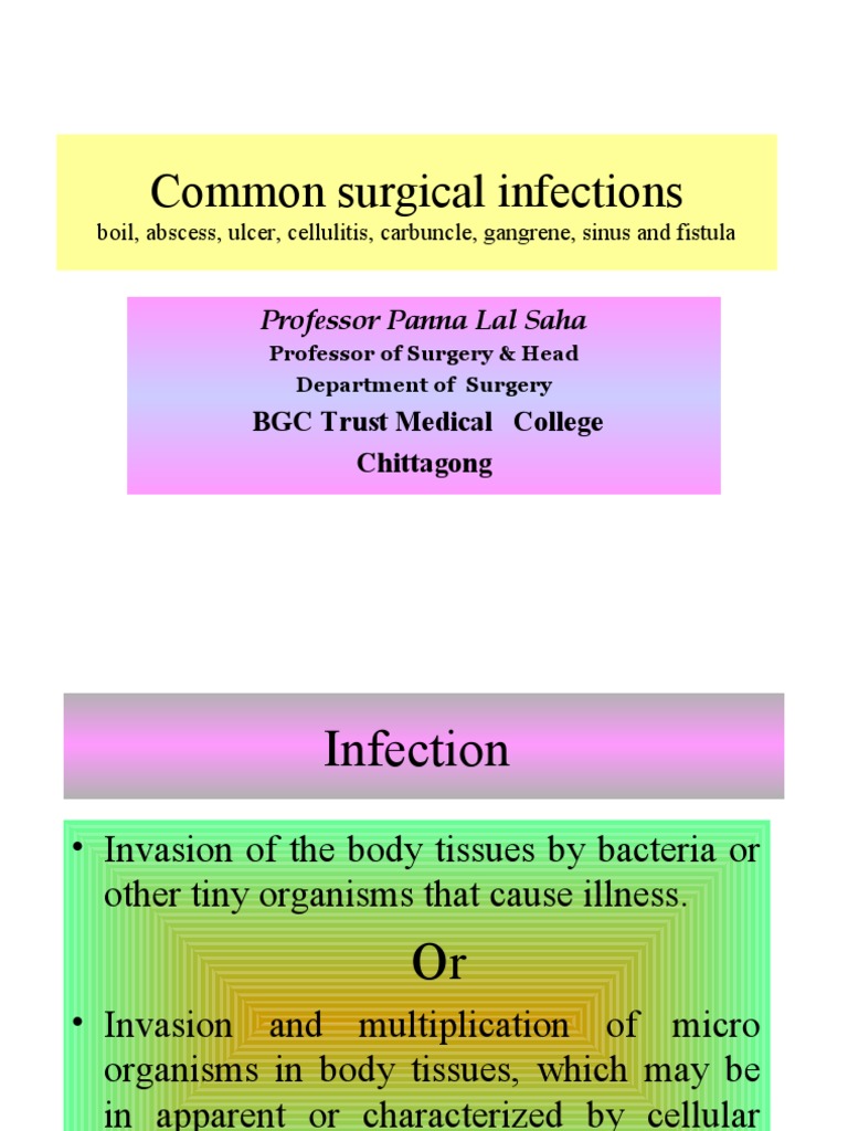 Mon Surgical Infections Boils, Abscess, Ulcer, Cellulitis, Curbuncle ...