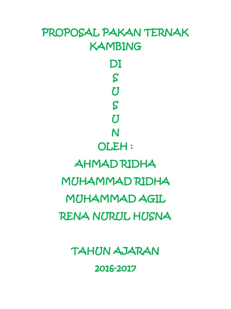 Proposal Pakan Ternak Kambing | PDF