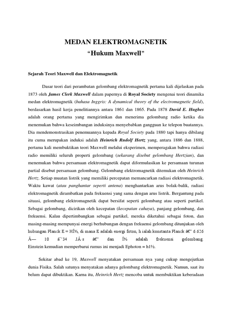 Hukum Maxwell | PDF