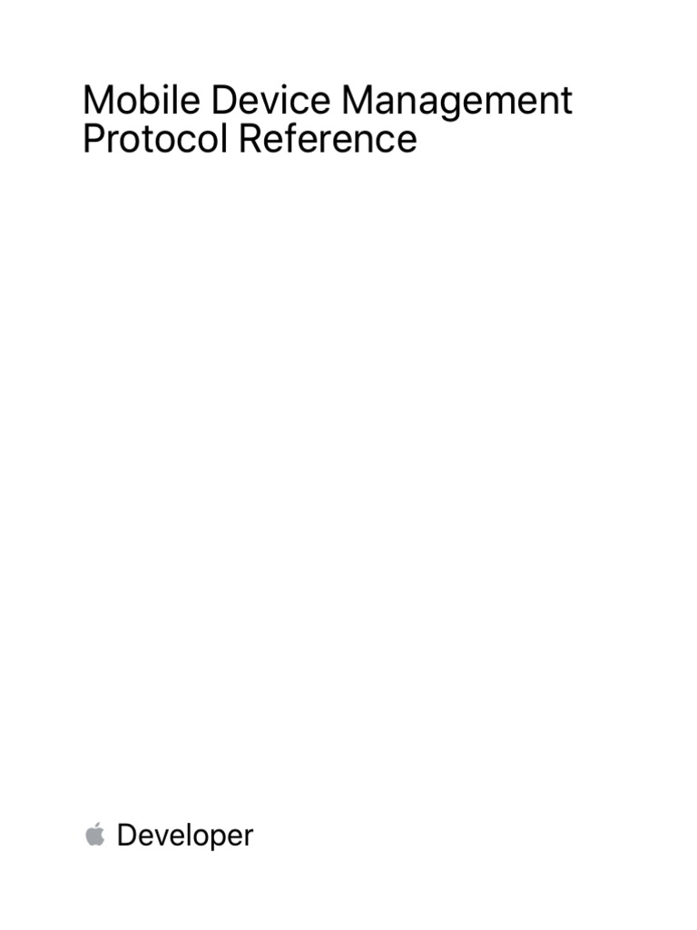 MDM Protocol Reference | PDF | Transport Layer Security | Ios