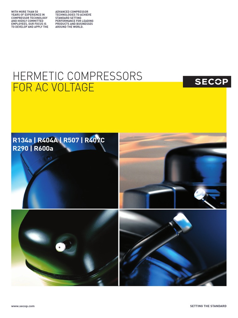 Secop Compressors Catalogue | PDF | Refrigerator | Chlorofluorocarbon