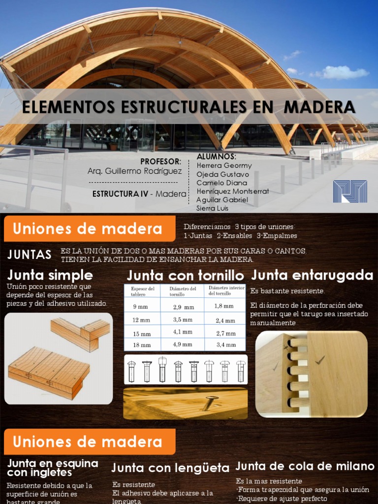 Elementos Estructurales en Madera | PDF | Madera | Naturaleza