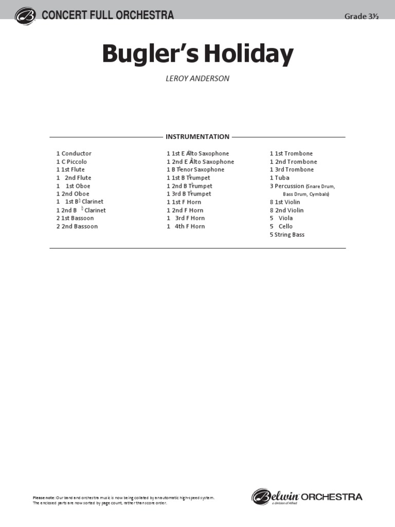 Buglers Holiday | PDF