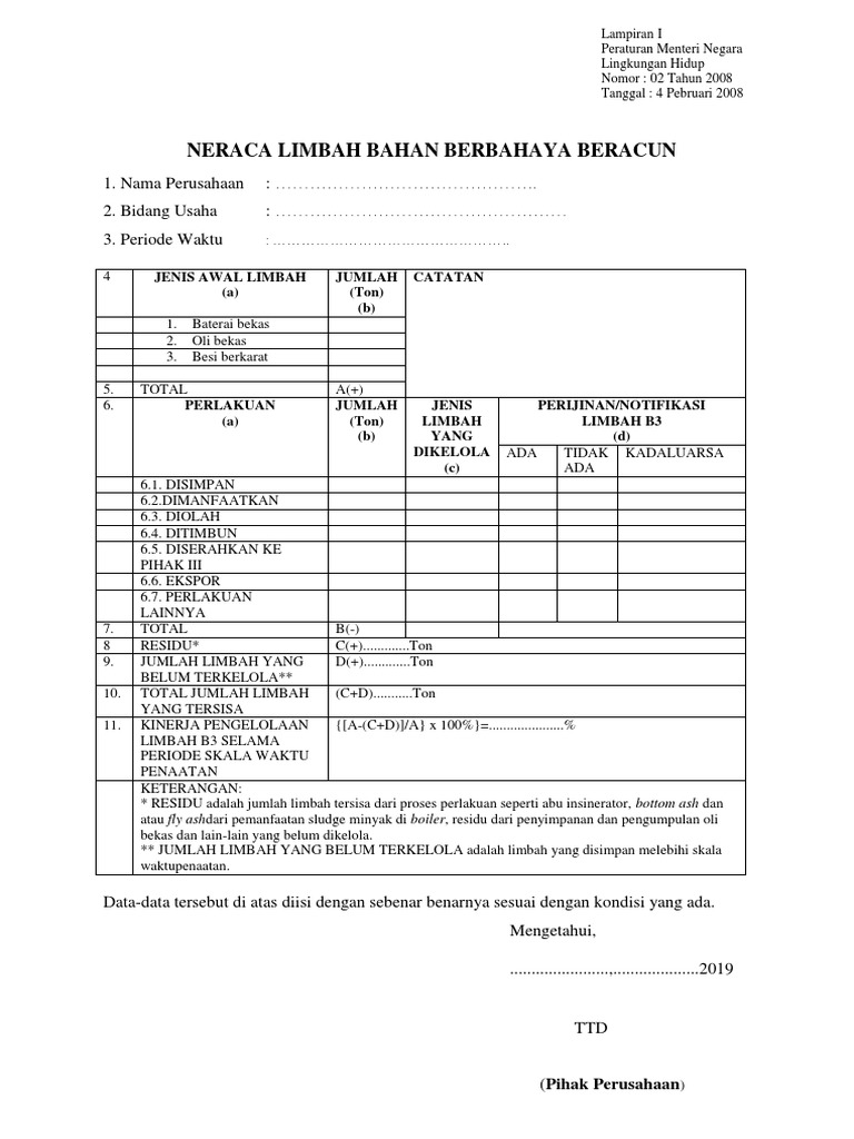 LogBook Limbah B3 | PDF
