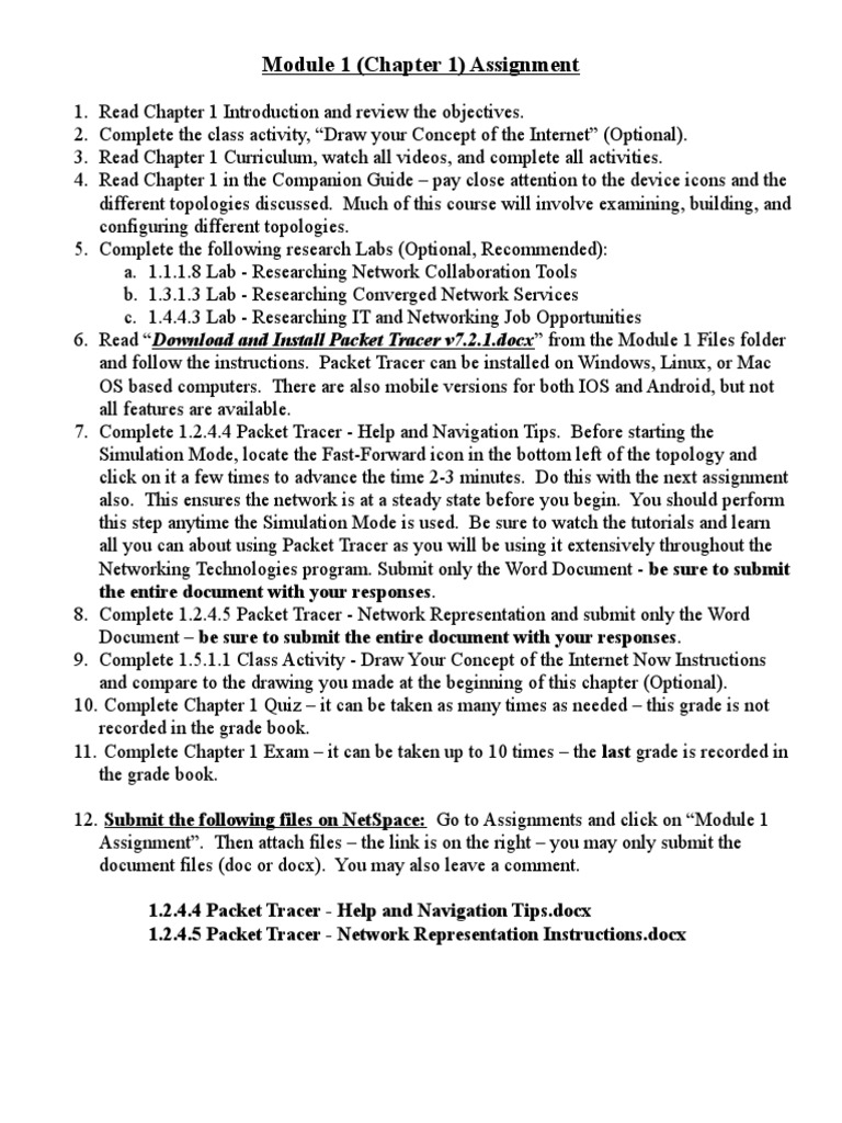 Module 1 Chapter 1 Assignment Pdf Computer Network Icon Computing 
