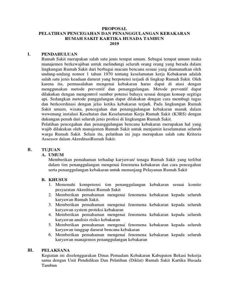 Proposal Damkar 2019 | PDF