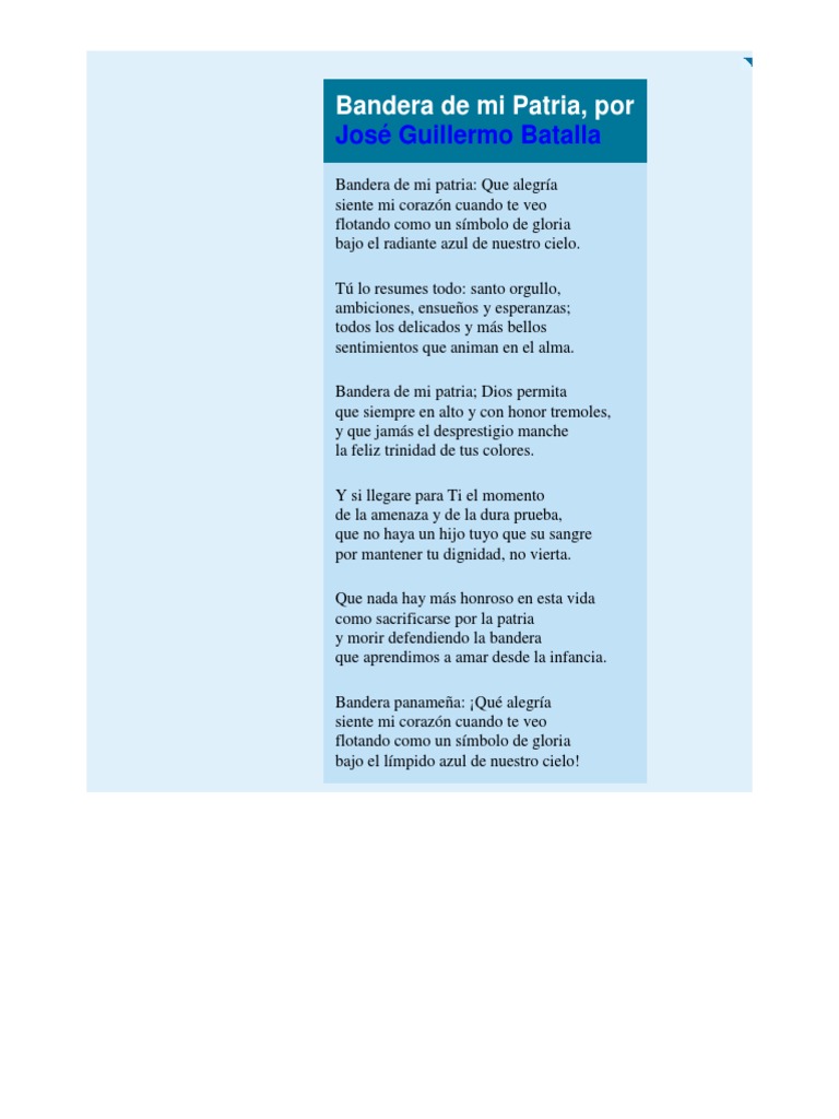 Bandera de Mi Patria | PDF