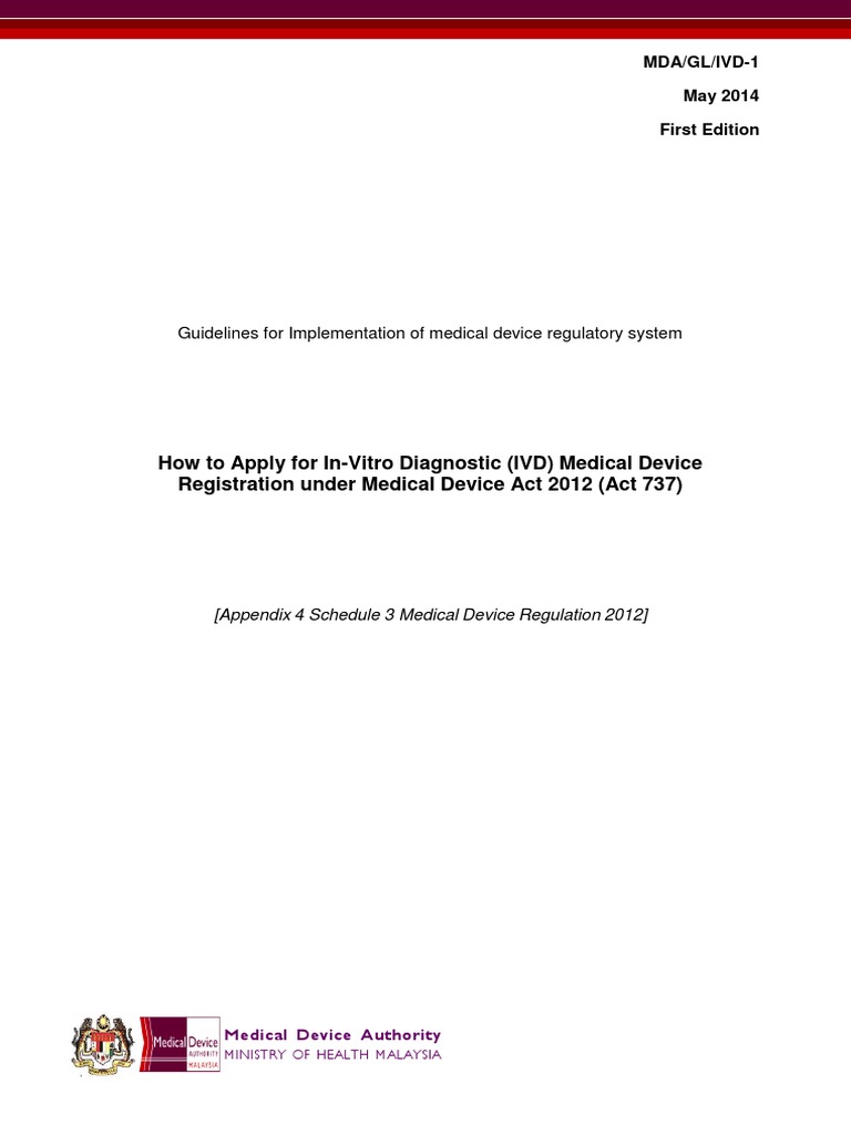 How To Apply For In-Vitro Diagnostic (IVD) Medical Device Registration ...