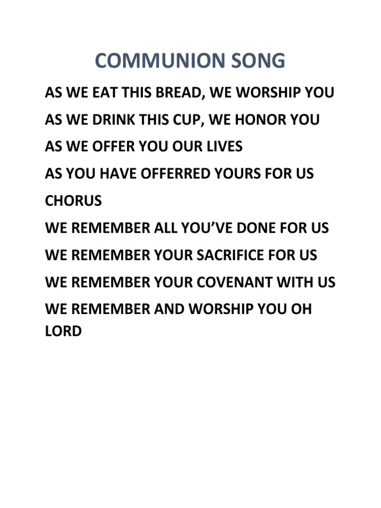 Communion Song | PDF