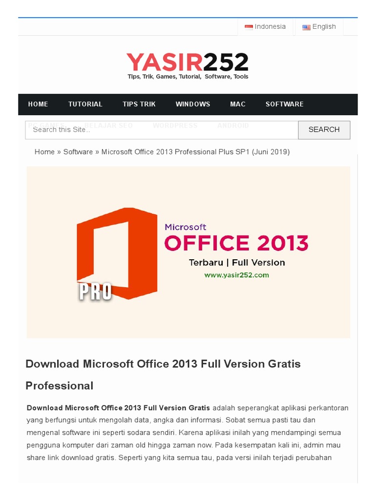 Microsoft Office 2013 Pro Plus Full Version YASIR252 | PDF