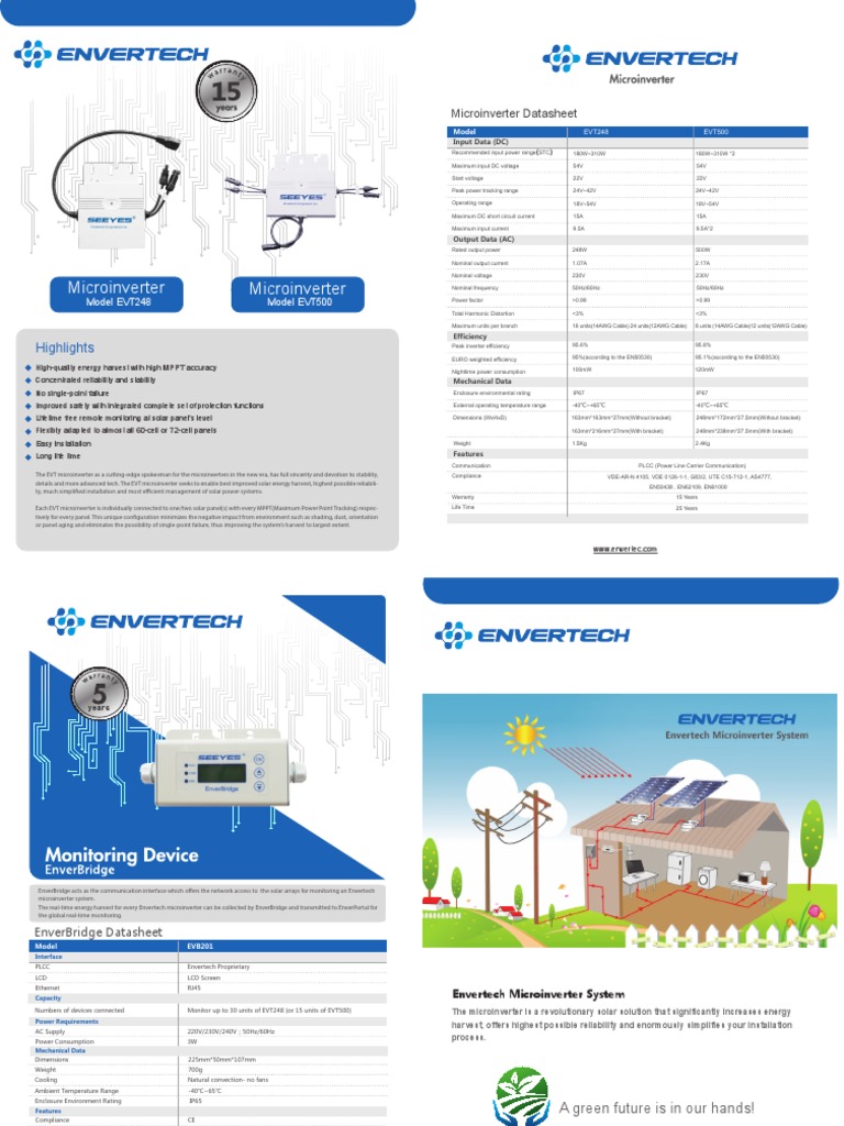 Envertech Inverter Catalogue | PDF | Power Inverter | Equipment