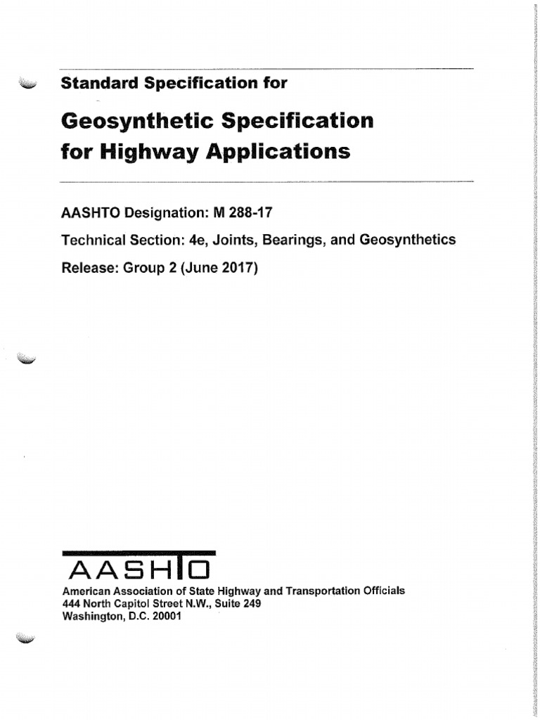 AASHTO Designation M288 17 PDF | PDF
