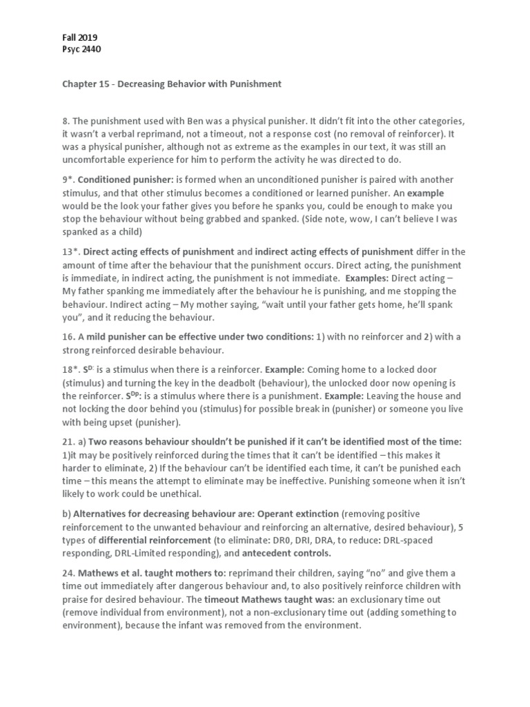 Behaviour Modification Assignment 4 Fall 2019 - Martin | PDF | Reinforcement | Classical ...