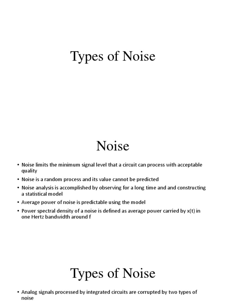 Types of Noise | PDF | Mosfet | Field Effect Transistor