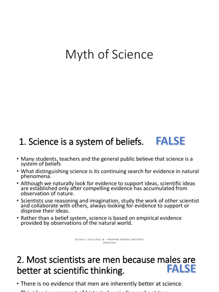 Debunking Science Myths and Misconceptions | PDF | Theory | Science
