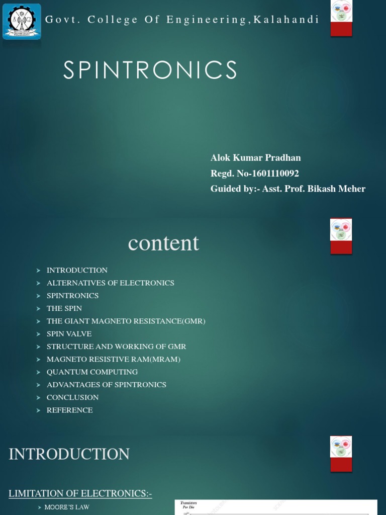 Spintronics Seminar | PDF | Solid State Engineering | Applied And ...