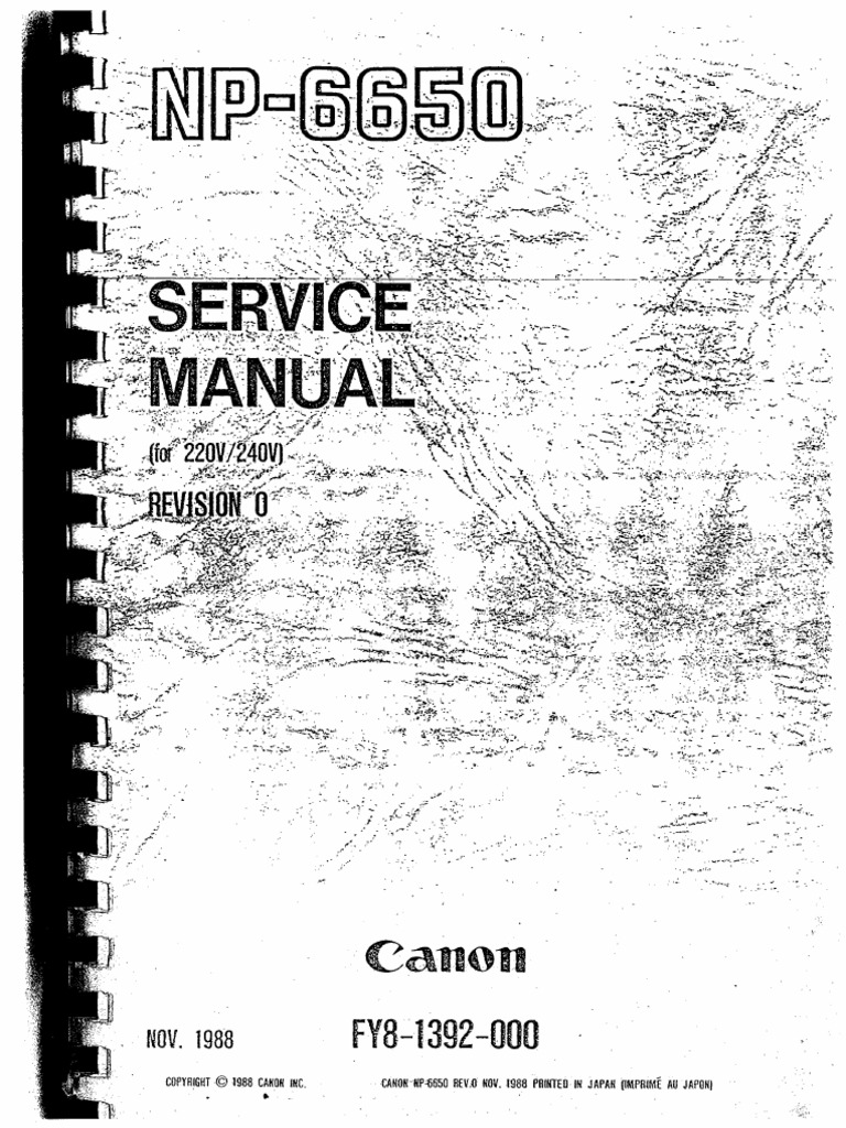 NP 6650 Service Manual PDF | PDF